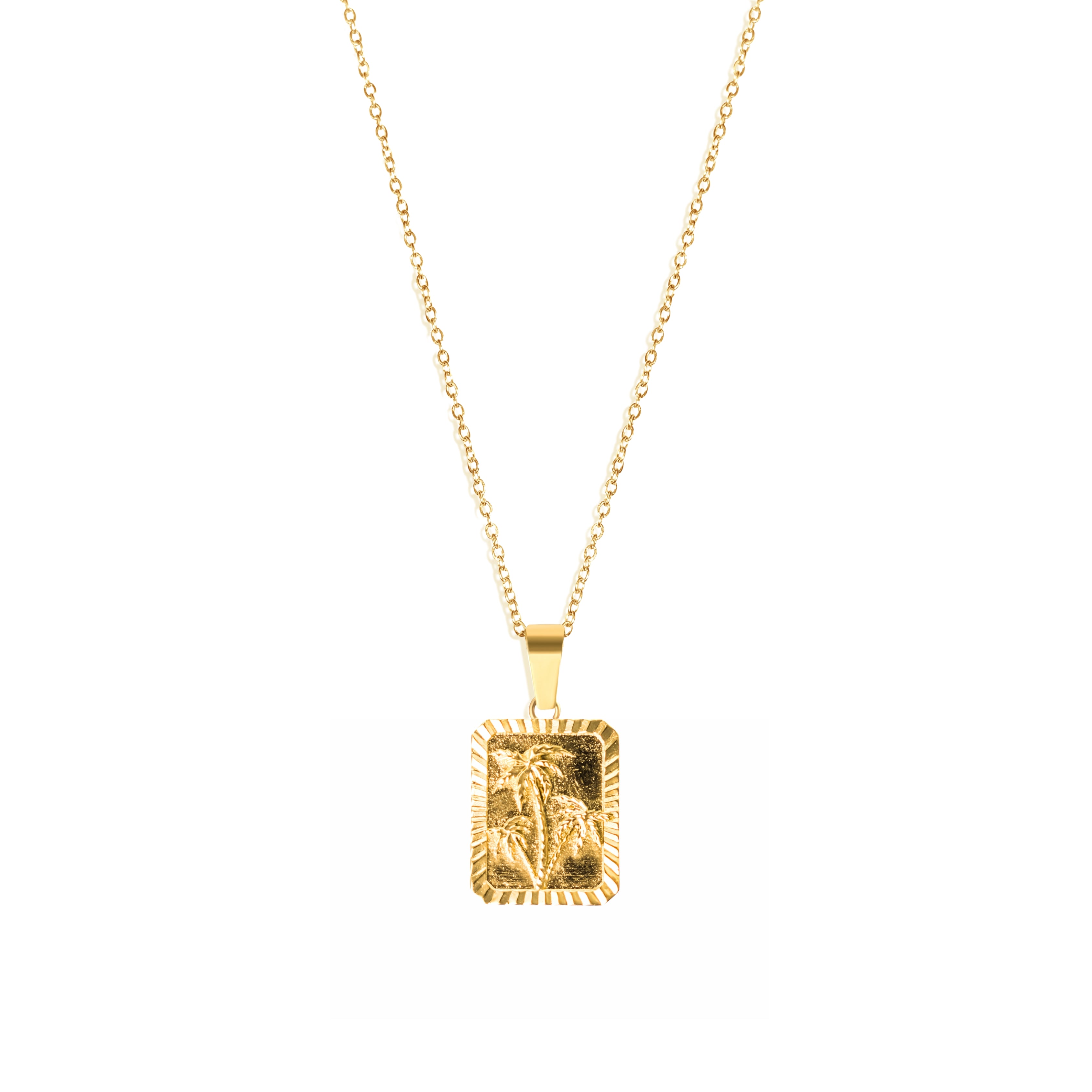 Palm Pendant & 2mm Link Chain - 18K Gold – NORVEI