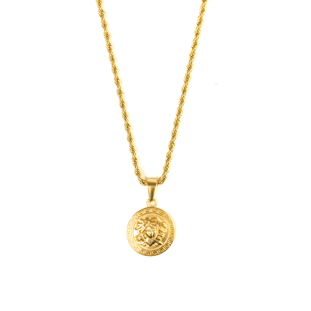 Medusa Pendant & 3mm Rope Chain - 18K Gold – NORVEI
